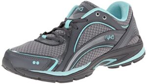 ryka women's sky walking shoe, frost grey/aqua sky/iron grey, 9 us