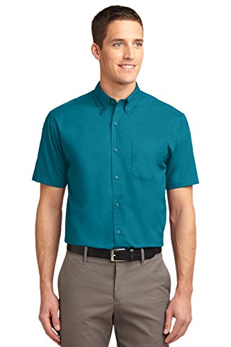 Port Authority Men's Tall Short Sleeve Easy Care Shirt LT Teal Green