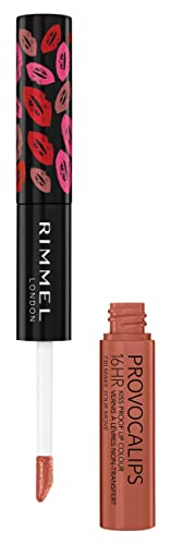 Rimmel London Provocalips 16hr Kiss-Proof Lip Color - Two-Step Liquid Lipstick to Lock in Color and Shine - 730 Make Your Move, .14 fl.oz.