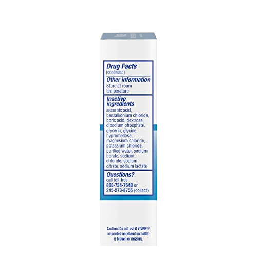 Visine Dry Eye Relief Lubricant Eye Drops with Polyethylene Glycol 400 to Moisturize and Soothe Irritated, Gritty and Dry Eyes, Designed to Work Like Real Tears, 0.5 fl. oz