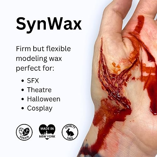 Mehron Makeup SynWax | Firm Modeling Wax for Special FX | Scar Wax SFX Makeup For Fake Scars, Fake Wounds, & Halloween Effects 10 oz (283 g)