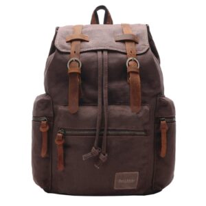 berchirly canvas backpack men women casual computers laptop bags hiking rucksack daypacks