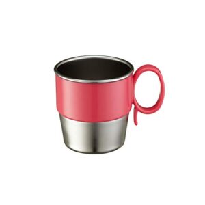 innobaby din din smart stainless steel cup (9 oz) with handle for babies, toddlers and kids. bpa free, pink , 9.5 ounce