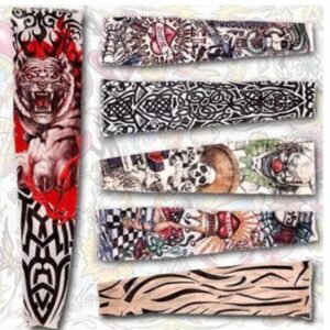 YARIEW 6pcs Temporary Tattoo Sleeves, 6pcs Set Arts Temporary Fake Slip On Tattoo Arm Sleeves Kit