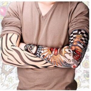 YARIEW 6pcs Temporary Tattoo Sleeves, 6pcs Set Arts Temporary Fake Slip On Tattoo Arm Sleeves Kit