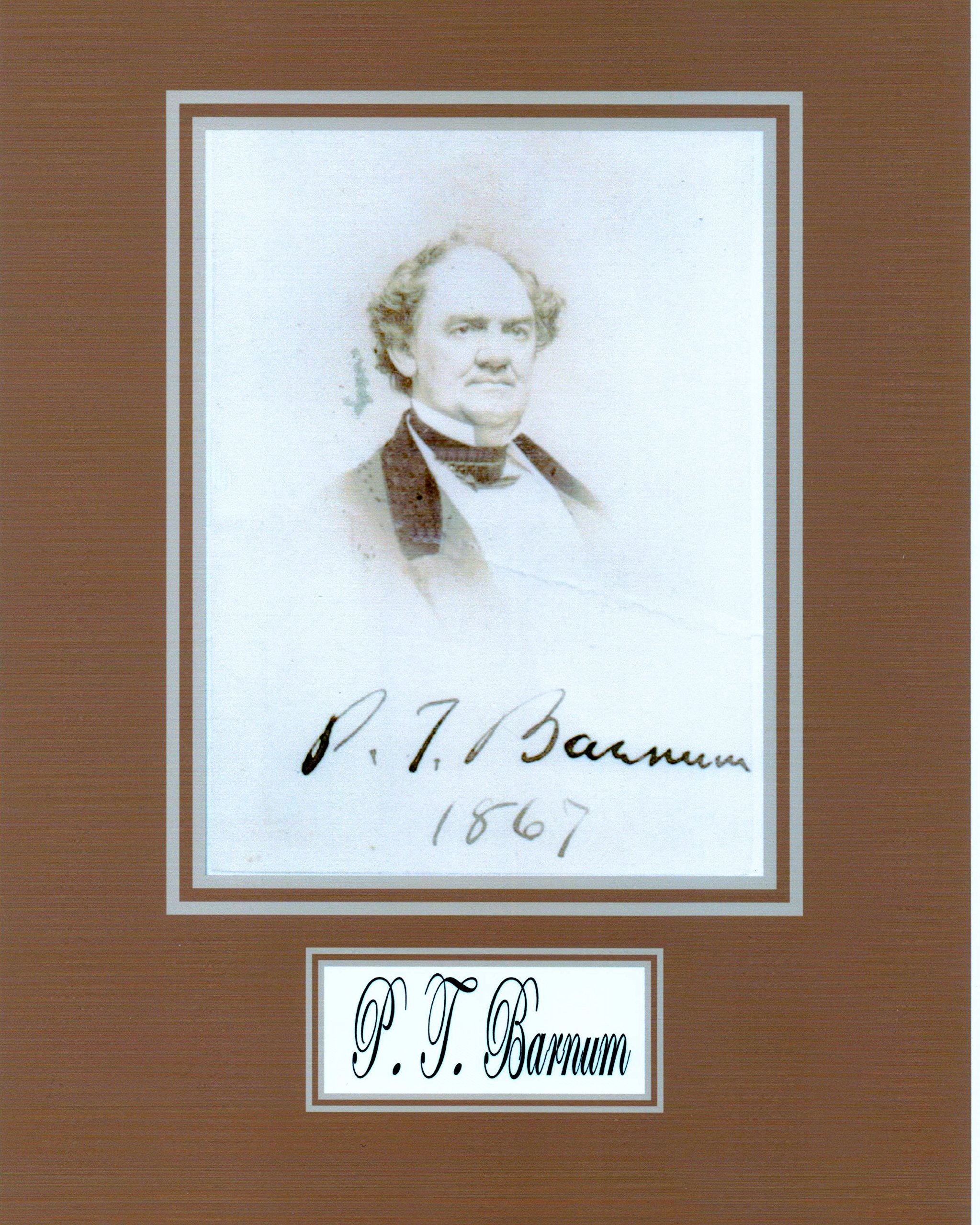 Kirkland Signature P.T. Barnum, 8 X 10 Photo Display Autograph on Glossy Photo Paper