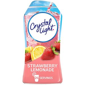 crystal light sugar-free zero calorie liquid water enhancer - strawberry lemonade water flavor drink mix (1.62 fl oz bottle)