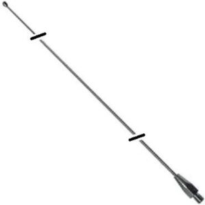 hustler ic-56 stainless steel 102" (8.5 feet) cb band antenna whip, 27 mhz frequency, resists bending and kinking, stainless steel 17-7ph whip, dissipation ball tip reduces unwanted static