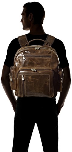 Piel Leather Travel Backpack, Vintage Brown, One Size