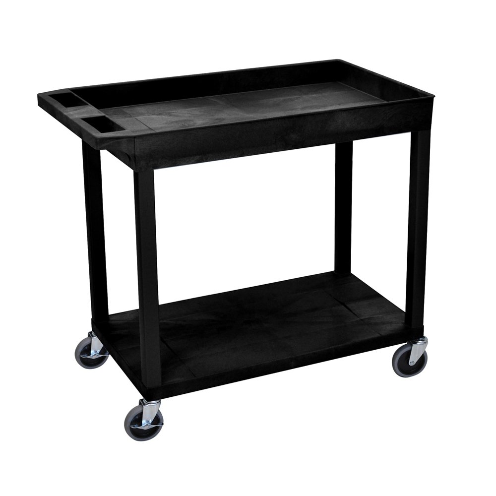 LUXOR EC12-B 32" x 18" Cart - One Tub/One Flat Shelf