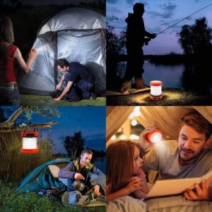 ThorFire LED Camping Lantern Lights Hand Crank USB Rechargeable Lanterns Collapsible Mini Flashlight Emergency Torch Night Light Tent Lamp for Camping Hiking Tent Garden Patio - CL01