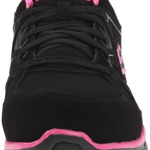 Skechers for Work Women's Synergy Sandlot Lace-Up, Black/Pink, 7.5 XW US