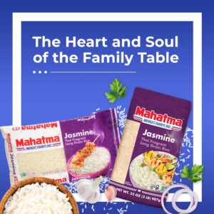 Mahatma Jasmine Rice, 80-Ounce Bag of Rice, Thai, Indian, or Cambodian Fragrant Flavored Rice, Stovetop or Microwave Rice