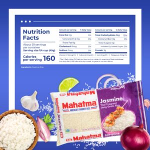 Mahatma Jasmine Rice, 80-Ounce Bag of Rice, Thai, Indian, or Cambodian Fragrant Flavored Rice, Stovetop or Microwave Rice