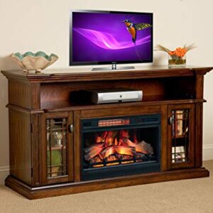 ChimneyFree Wallace Infrared Electric Fireplace Entertainment Center in Empire Cherry - 26MM1264-EPC