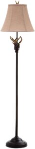 safavieh lighting collection sundance rustic farmhouse antler brown 62-inch standing living room bedroom home office floor lamp (led bulb included)