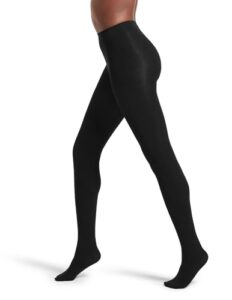 no nonsense women's super opaque control-top tights, black, x-large