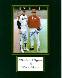 kirkland pete rose & nolan ryan 8 x 10 autograph photo on glossy photo paper