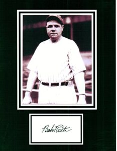 kirkland babe ruth 8 x 10 autograph photo on glossy photo paper