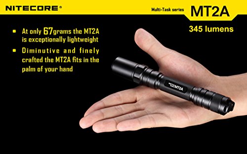 Nitecore MT2A 345 Lumens LED Flashlight w/Bonus Premium Holster - Use 2X AA Batteries