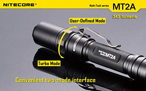 Nitecore MT2A 345 Lumens LED Flashlight w/Bonus Premium Holster - Use 2X AA Batteries