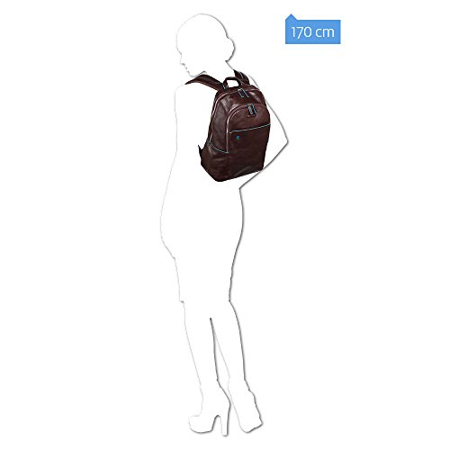 Piquadro Computer Backpack with Padded Ipad/Ipadmini Compartment, Mahogany, One Size