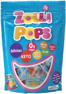 zollipops clean teeth lollipops, anti cavity, sugar free candy for a healthy smile great for kids, diabetics and keto diet, natural fruit variety, 5.2oz (packaging may vary)