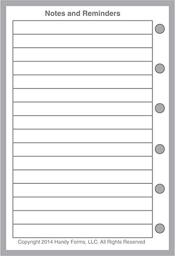 Pocket Size Daily Task Planner Insert, Sized and Punched for Pocket Notebook (3.25" x 4.75")