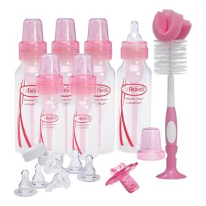 dr brown natural flow pink gift set