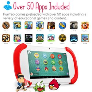 Ematic FunTab 7" HD Quad-Core Kid Safe Tablet with Android 4.2 & Kid Mode, Parental Controls, & Over 50 Apps, Red