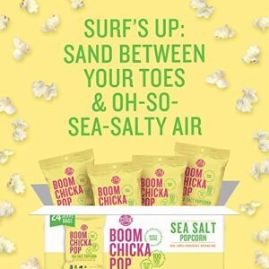 Angie's BOOMCHICKAPOP Sea Salt Popcorn, 0.6 oz. (Pack of 24)