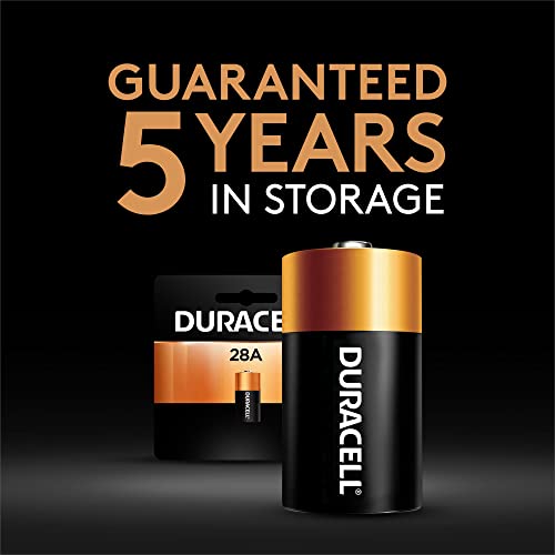 Duracell 28A 6V Alkaline Battery, 1 Count Pack, 28A 6 Volt Alkaline Battery, Long-Lasting for Cameras, Medical Devices, Garage Door Openers, and More