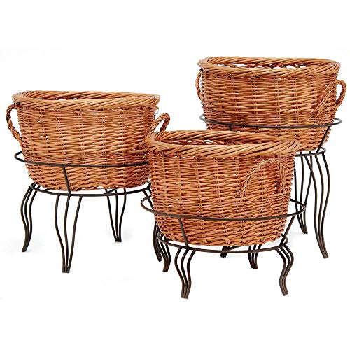 Small Wicker Basket Stand, 42826