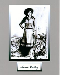 kirkland annie oakley, wild west sharpshooter 8 x 10 autograph photo on glossy photo paper