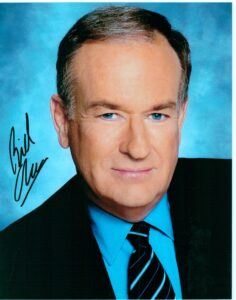 kirkland bill o'reilly, conservative, 8 x 10 photo display autograph on glossy photo paper