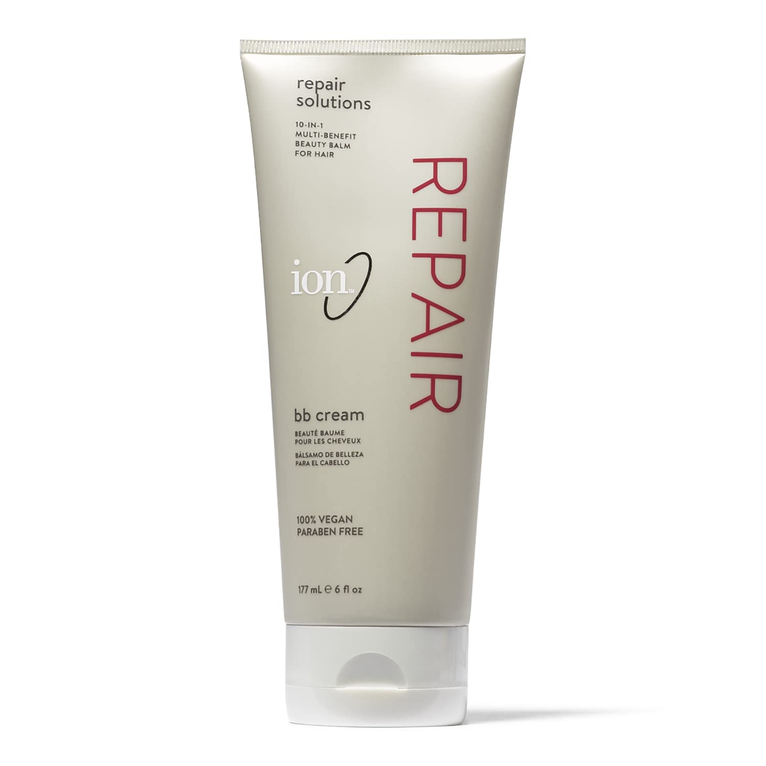 Ion Repair BB Cream Leave in Conditioning Treatment, for All Hair Types, Paraben Free & Vegan 6 fl oz