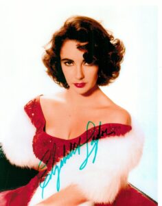 kirkland elizabeth taylor 8 x 10 photo display autograph on glossy photo paper