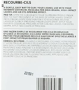 COVERGIRL Makeup Masters Eyelash Curler, Easy to Use, High Drama Lashes, 1 Count, Gentle and Easy Way to Curl Lashes, High Impact Lashes, Eye-Opening Effects