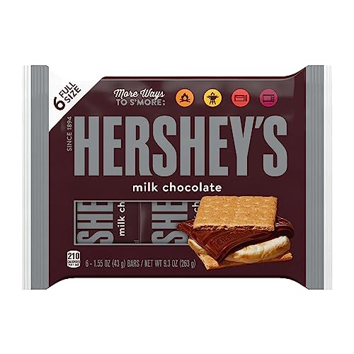 HERSHEY'S Milk Chocolate, Easter Candy Bars, 1.55 oz (6 Count)