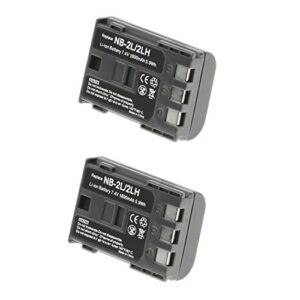 2 pack replacement battery for canon e160814 battery - replacement nb-2lh battery for canon camera & video camera