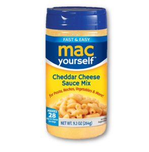 mac yourself | delicious cheddar cheese sauce mix | perfect cheese powder for macaroni, nachos, veggies and more | 9.3 oz