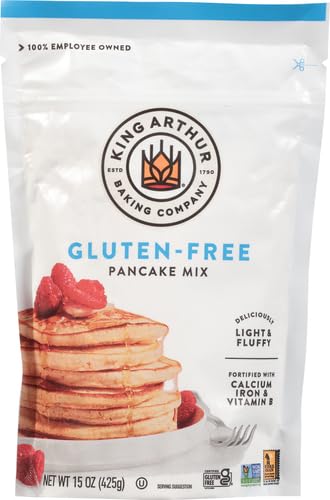 King Arthur Gluten-Free Pancake Mix, Non-GMO Project Verified, Kosher, 15 Ounces, Packaging May Vary