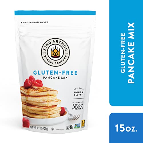 King Arthur Gluten-Free Pancake Mix, Non-GMO Project Verified, Kosher, 15 Ounces, Packaging May Vary