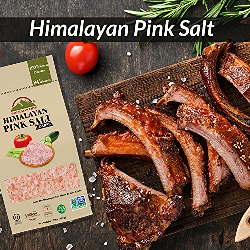 Himalayan Chef Pink Himalayan Salt, Coarse Grain, Refill Grinders - 2 lbs (2 Pound Bag)