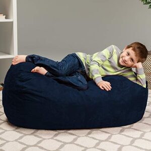 Chill Sack Kid's Memory Foam Bean Bag Lounger, Navy