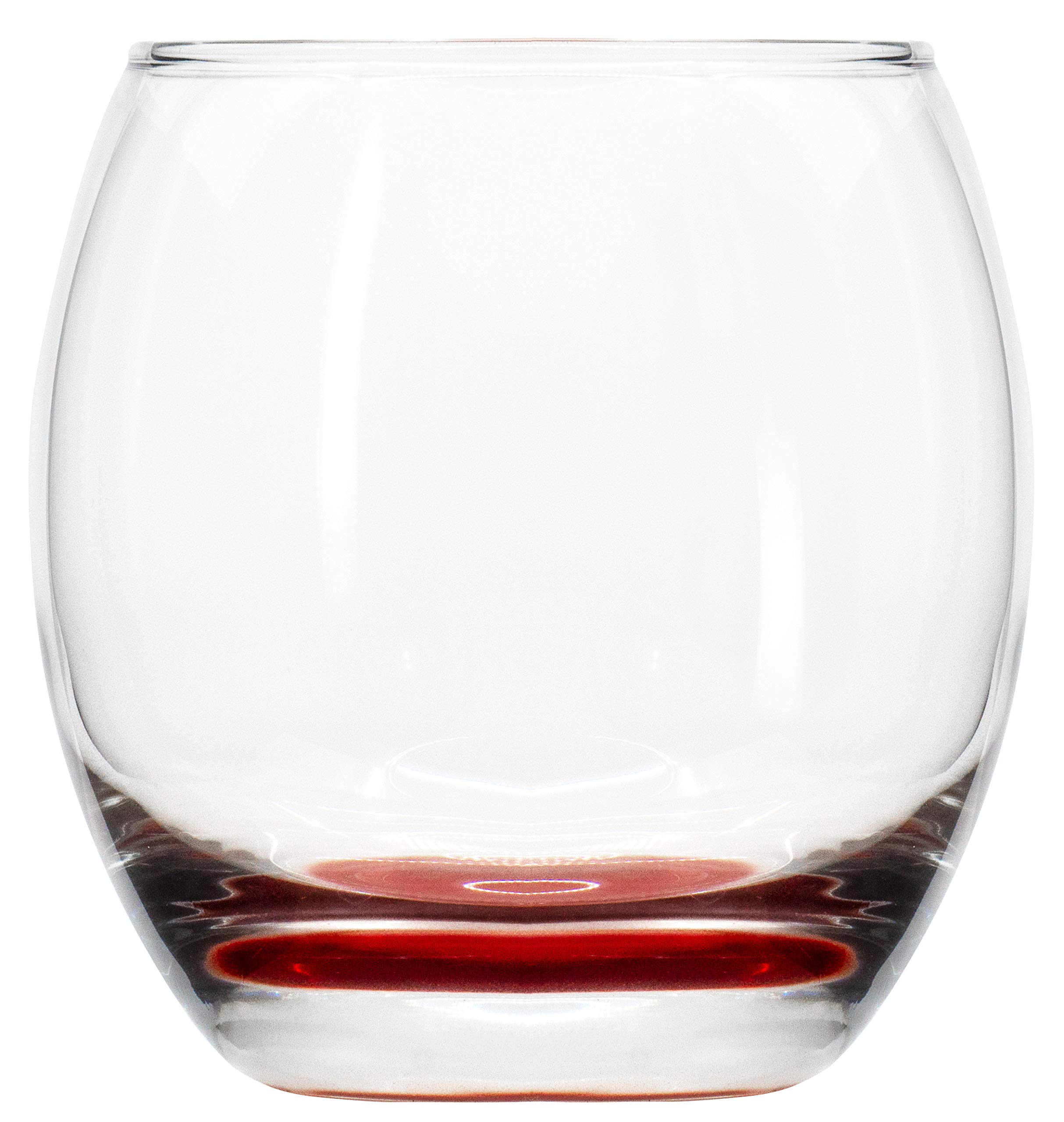 Red Co. Small 13.75 oz Multicolored Drinking Glass Set of 6 for Water, Beverage, Cocktail, Mixed Drinks