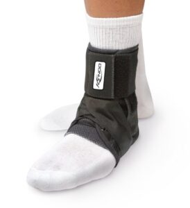 donjoy stabilizing pro ankle support brace, black, large