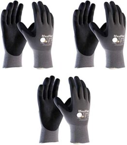 maxiflex 34-874 ultimate nitrile grip work gloves, large, 3 pair