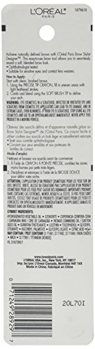 L'Oreal Paris Brow Stylist Designer Eyebrow Pencil, Dark Brunette [315] 0.045 oz