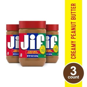 Jif Creamy Peanut Butter, 16 Ounces (Pack of 3)